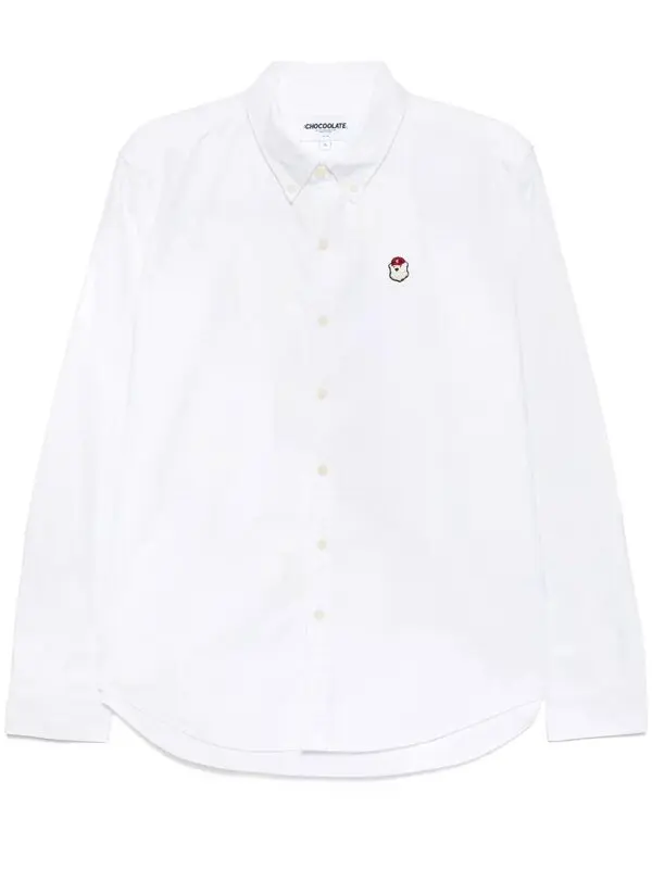 CHOCOOLATE Logo-patch Shirt - White