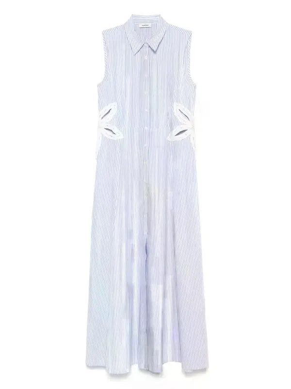 Sandro Striped Shirt Midi Dress