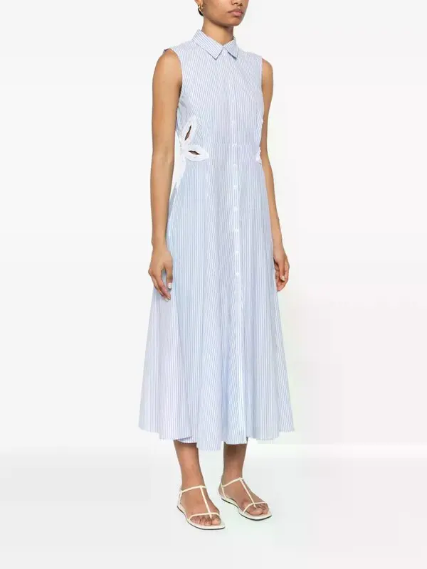 Sandro Striped Shirt Midi Dress