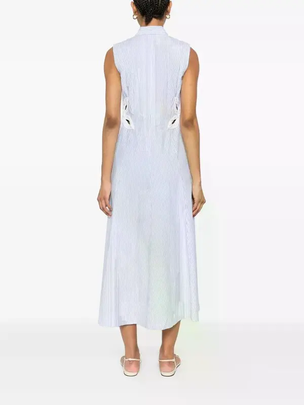 Sandro Striped Shirt Midi Dress