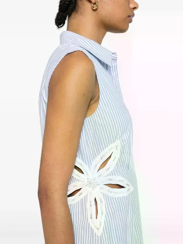 Sandro Striped Shirt Midi Dress