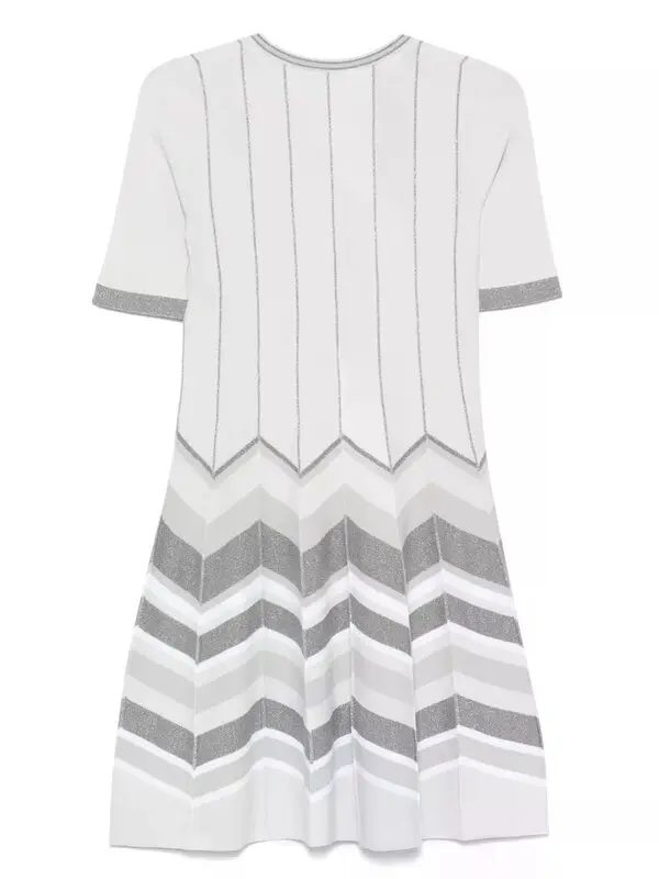 D.exterior Chevron-knit Mini Dress