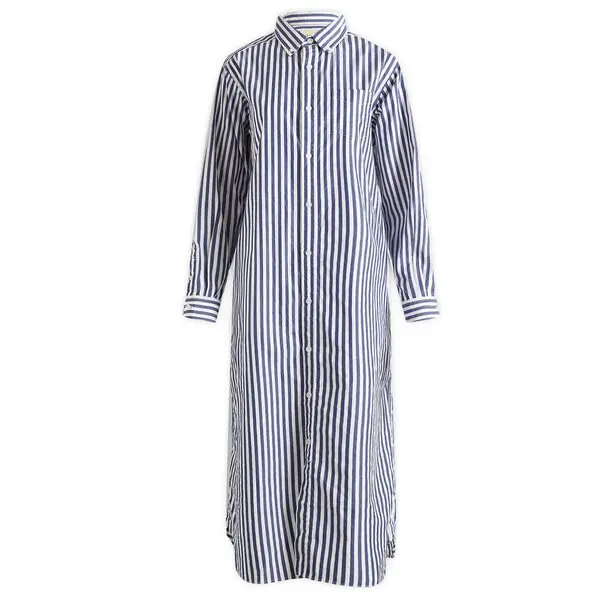 BEAMS Stripe Maxi Shirt Dress