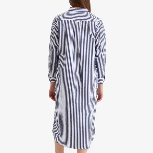 BEAMS Stripe Maxi Shirt Dress
