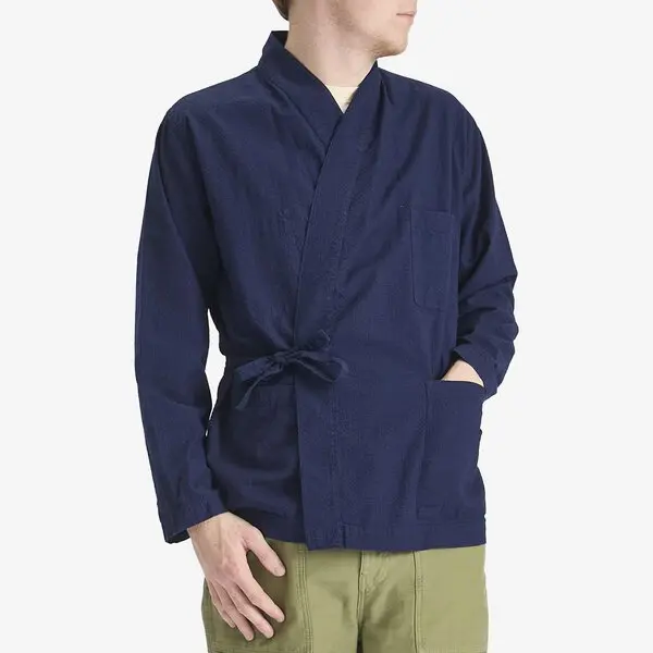 Universal Works Seersucker Kyoto Jacket - Washed Indigo