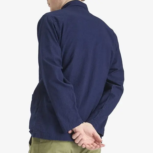 Universal Works Seersucker Kyoto Jacket - Washed Indigo
