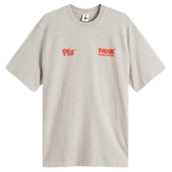 PAWA SPEED SPORTS Burnout T-shirt - Grey Marl