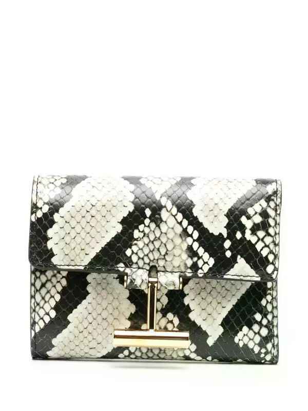 TOM FORD Snakeskin-effect Wallet - Black