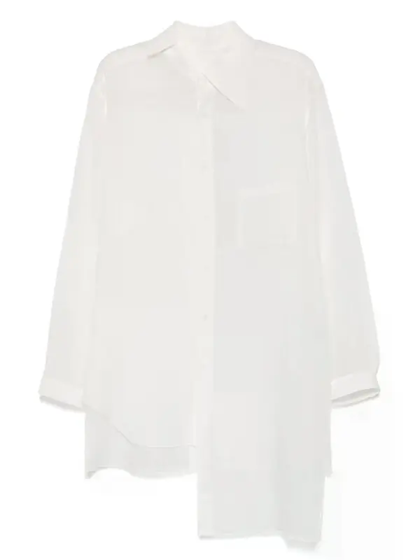 Yohji Yamamoto Cellulose Loan Unbalanced Collar Shirt