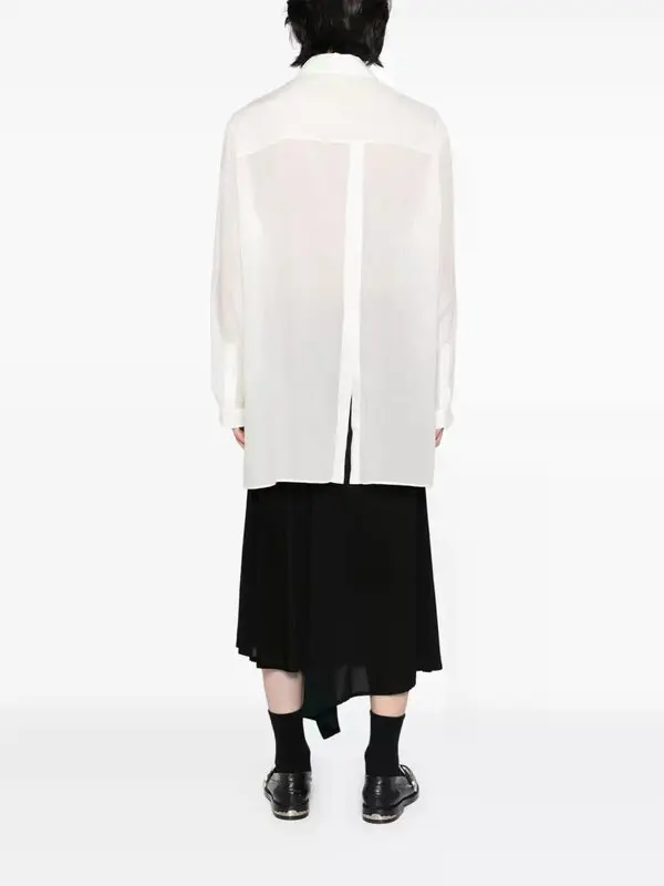 Yohji Yamamoto Cellulose Loan Unbalanced Collar Shirt