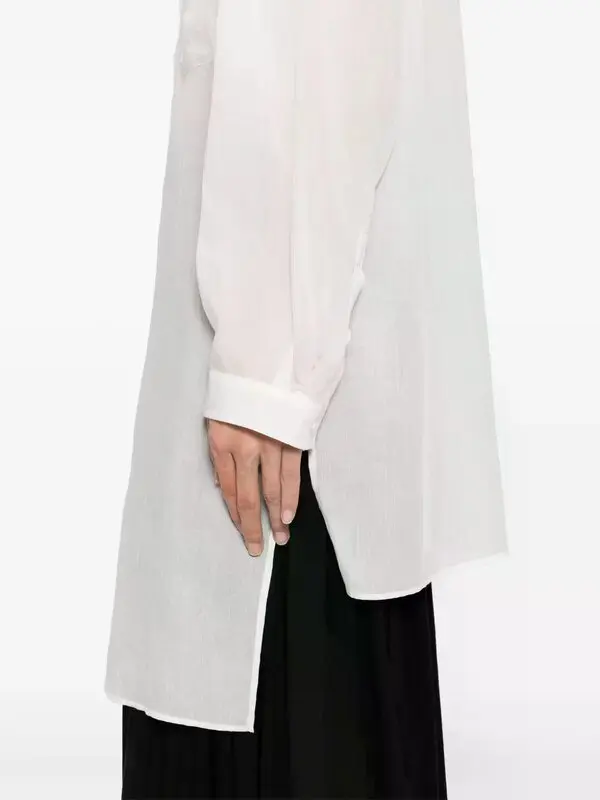 Yohji Yamamoto Cellulose Loan Unbalanced Collar Shirt