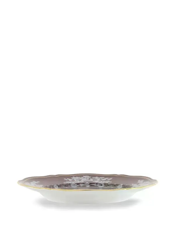 GINORI 1735 Oriente Floral-patterned Plate - Brown