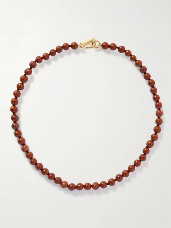 SOPHIE BUHAI Gold Vermeil Jasper Beaded Necklace - Red