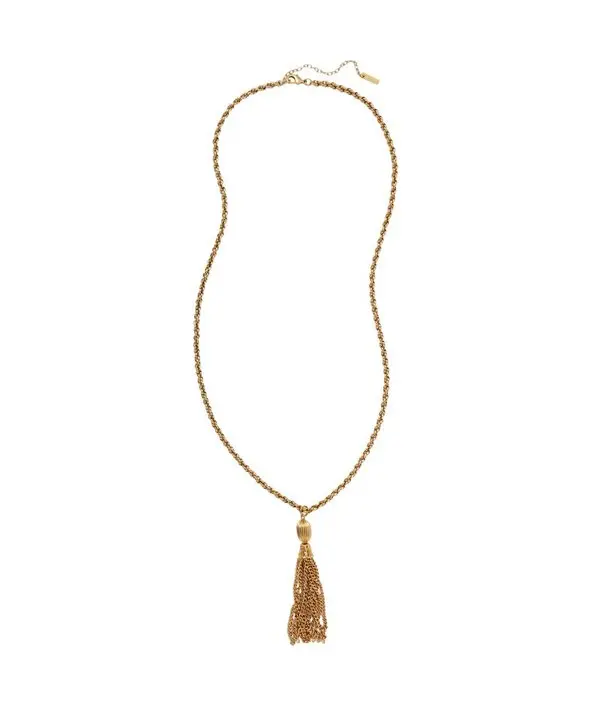Jennifer Behr Tasseled -Plated Necklace Gold Editorialist