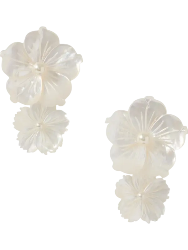 JENNIFER BEHR Geneva Mother-of-pearl And Pearl Earrings - Ivory