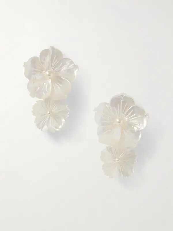 JENNIFER BEHR Geneva Mother-of-pearl And Pearl Drop Earrings - Neutrals