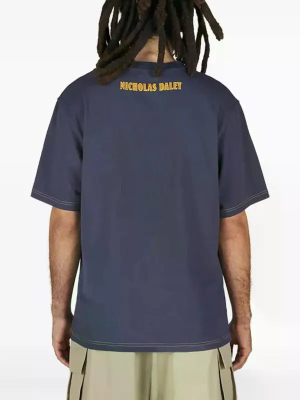 NICHOLAS DALEY Slogan-print T-shirt - Blue