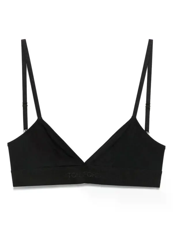 TOM FORD Logo-underband Bra - Black