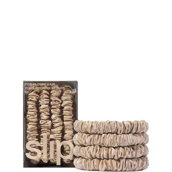 Slip Pure Silk Skinny Scrunchies Set - Blonde