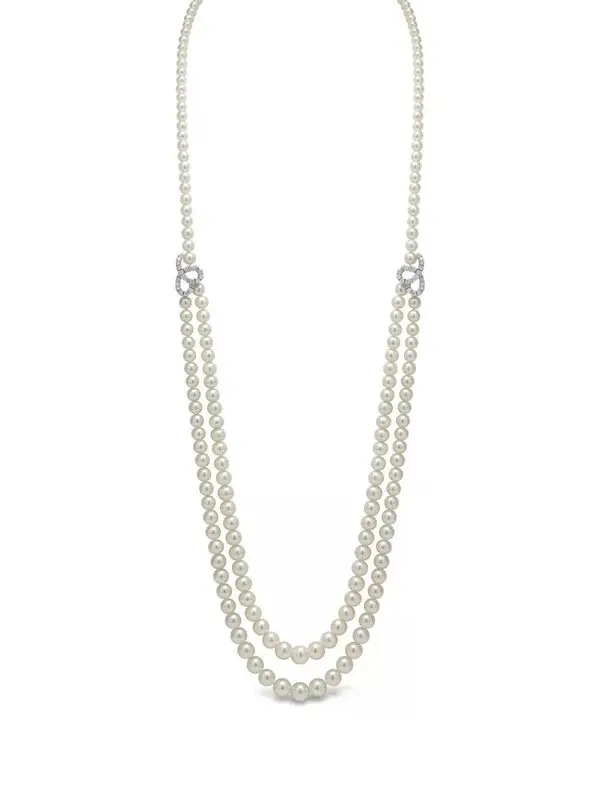 Yoko London 18k Diamond And Pearl Necklace - White