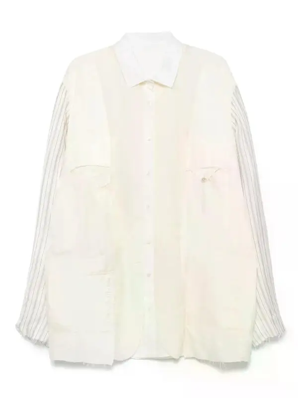 MAISON MARGIELA Striped Layered Overshirt Jacket
