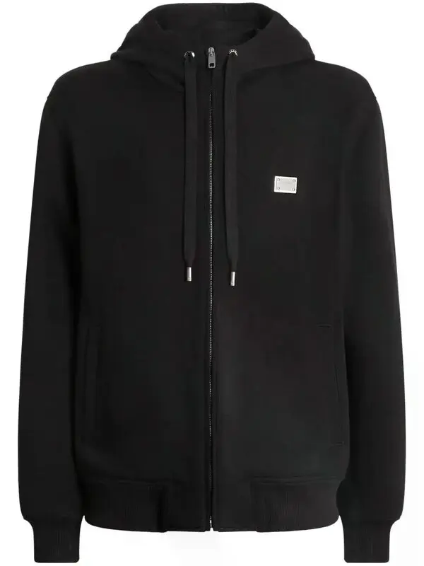 Dolce & Gabbana Logo-plaque Hoodie - Black