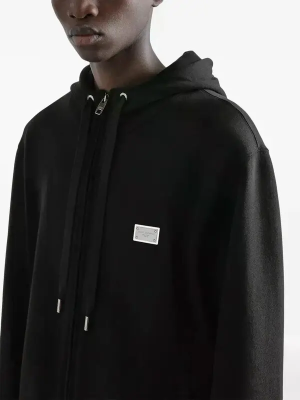 Dolce & Gabbana Logo-plaque Hoodie - Black