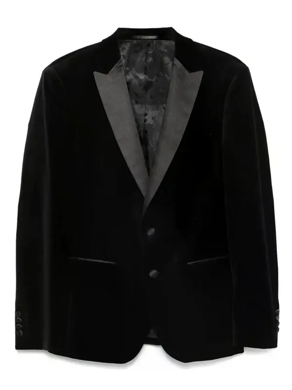 REMUS UOMO Velvet Blazer - Black