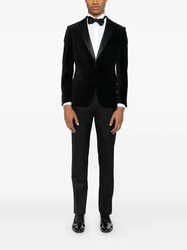 REMUS UOMO Velvet Blazer - Black