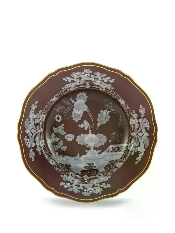 GINORI 1735 Oriente Floral-decorated Plate - Brown