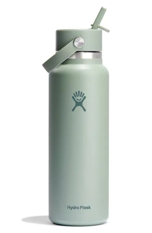 HYDRO FLASK 40-ounce Wide Flex Straw Cap Water Bottle - Agave