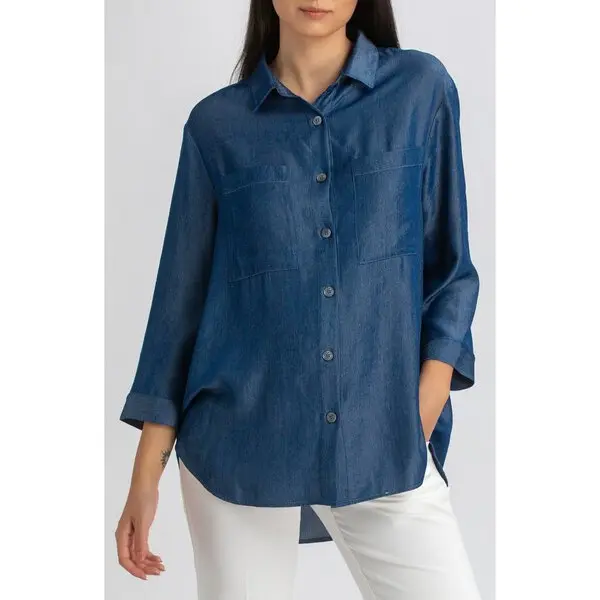 PIETRO BRUNELLI Chambray Button-up Shirt