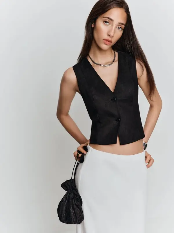 REFORMATION Anita Linen Vest