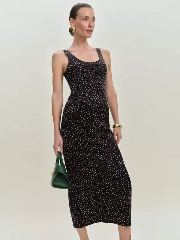 REFORMATION Elina Satin Midi Dress