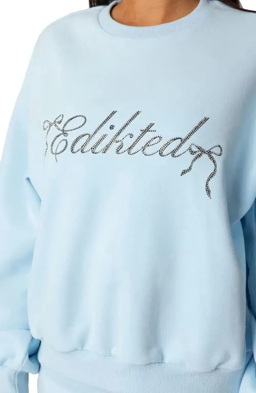 EDIKTED Super Oversize Crewneck Sweatshirt - Light-blue