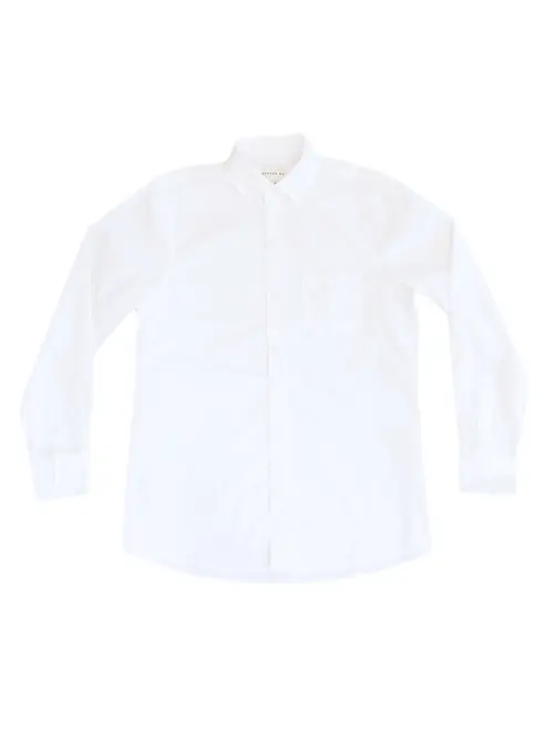 DAPPER BOI Long Sleeve Button-up - White