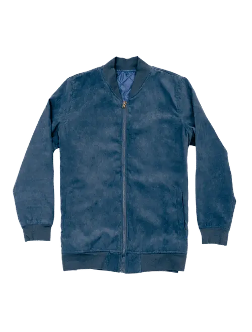 DAPPER BOI Microfiber Suede Bomber Jacket