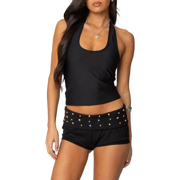 EDIKTED Kiana Rib Halter Top