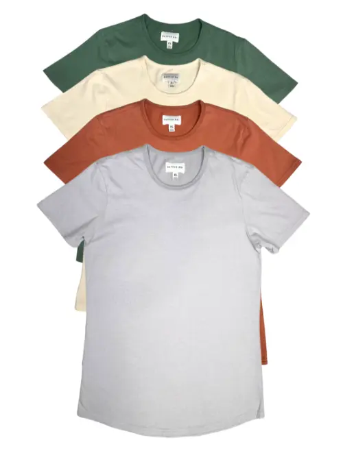 DAPPER BOI Drop-cut Crew Neck 4-pack 2.0 - Neutrals