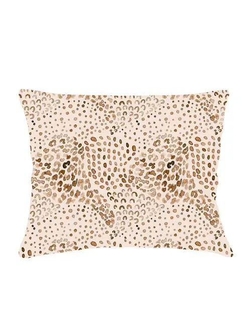 Anaya Cheetah Velvet Pillow With Down Insert - Brown