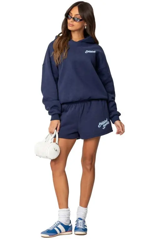 EDIKTED Sporty Hoodie - Navy