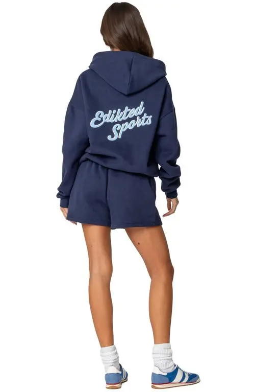 EDIKTED Sporty Hoodie - Navy