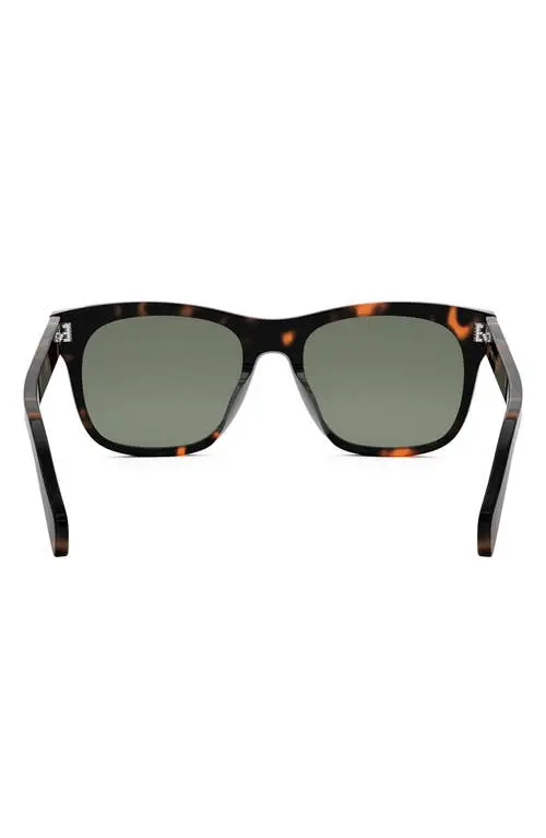 Celine Triomphe 54mm Square Sunglasses - Dark Havana / Green