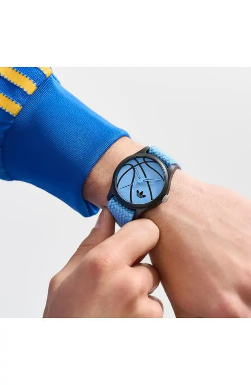 Adidas Ao Style Basketball Dial Webbing Strap Watch