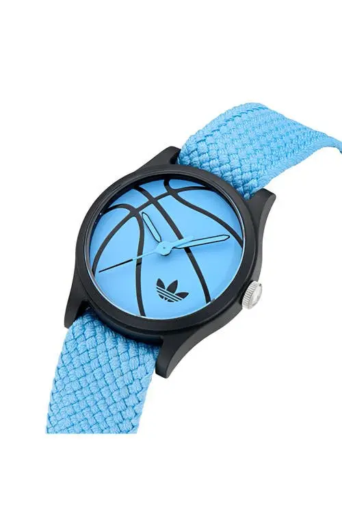 Adidas Ao Style Basketball Dial Webbing Strap Watch