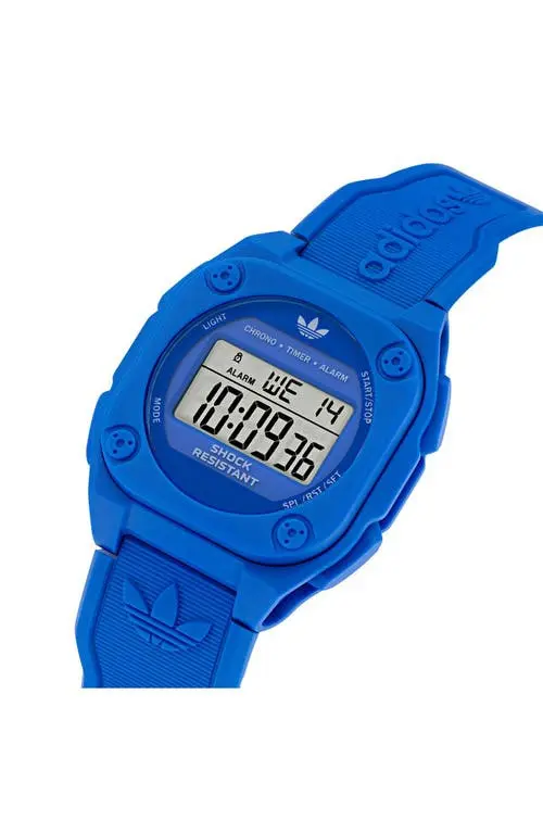 Adidas City Tech 4 Silicone Strap Watch - Blue
