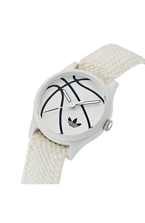 Adidas Ao Style Basketball Dial Webbing Strap Watch