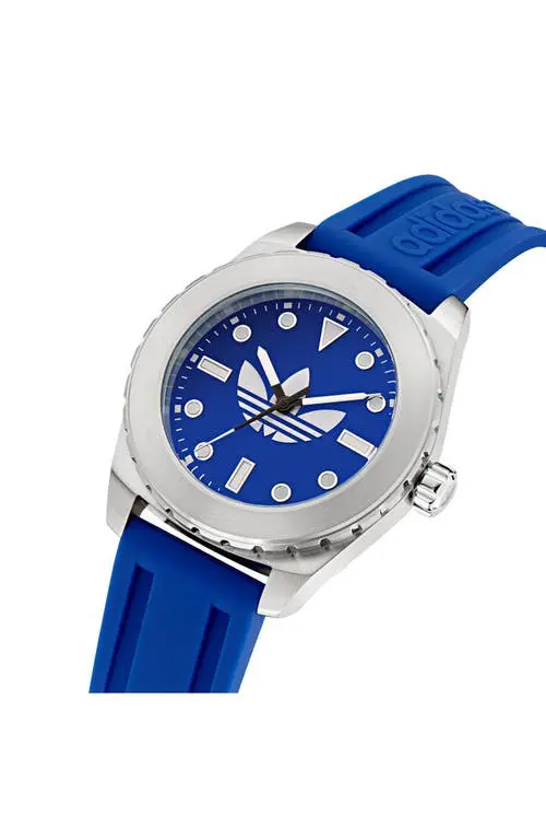 Adidas The Discoverer One Silicone Strap Watch - Blue
