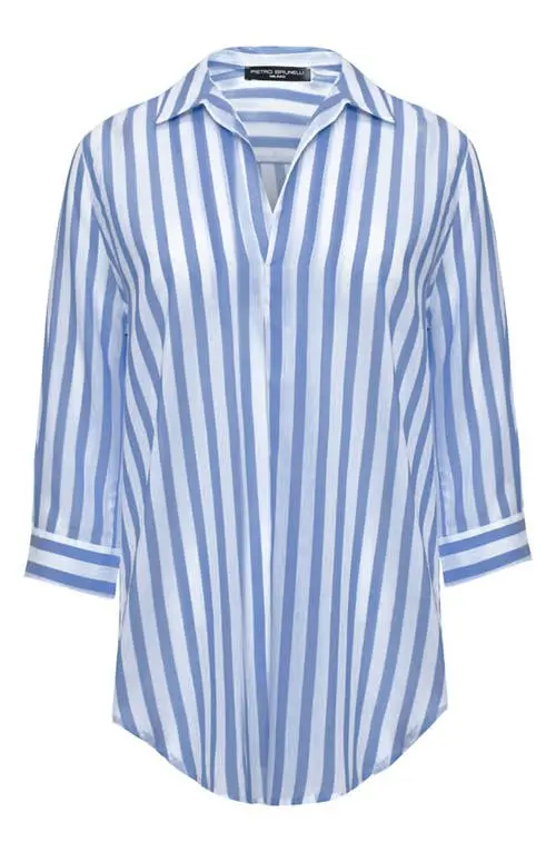 PIETRO BRUNELLI Long Sleeve Shirt - Navy
