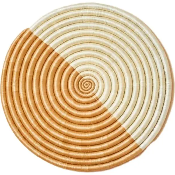 INDEGO AFRICA Akeza Placemat In White - Cream And Natural